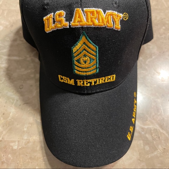 US Army | Accessories | Us Army Csm Retired Cap Black | Poshmark